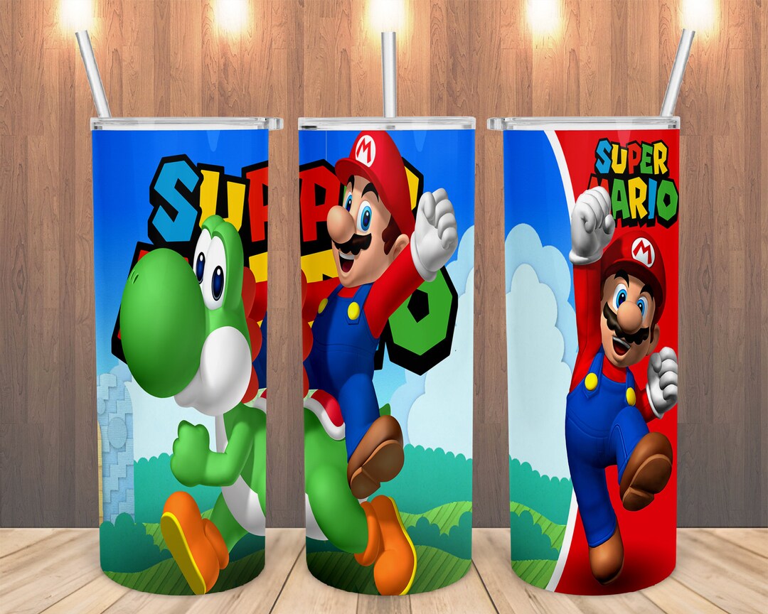 Super Mario Tumbler Wrap Mario Bros Tumbler Wrap Super Mario - Etsy UK