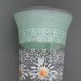 Antique Victorian Glass Vase With Hand Painted Enamel Daisies, Dining ...