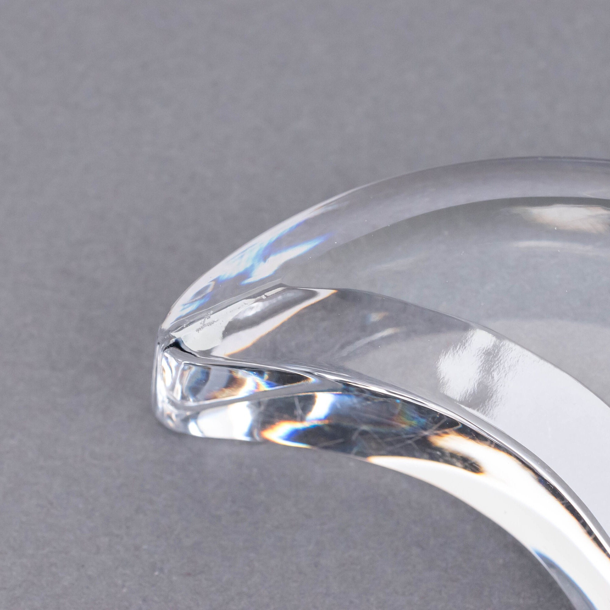 Crescent Moon Paperweight Vintage Orrefor Crystal Paper - Etsy