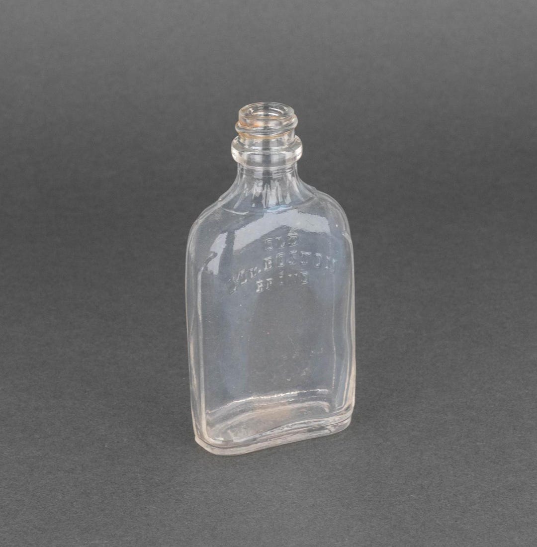 Antique Glass Mr. Boston Alcohol Bottle, Vintage Bar Decor, Man Cave ...