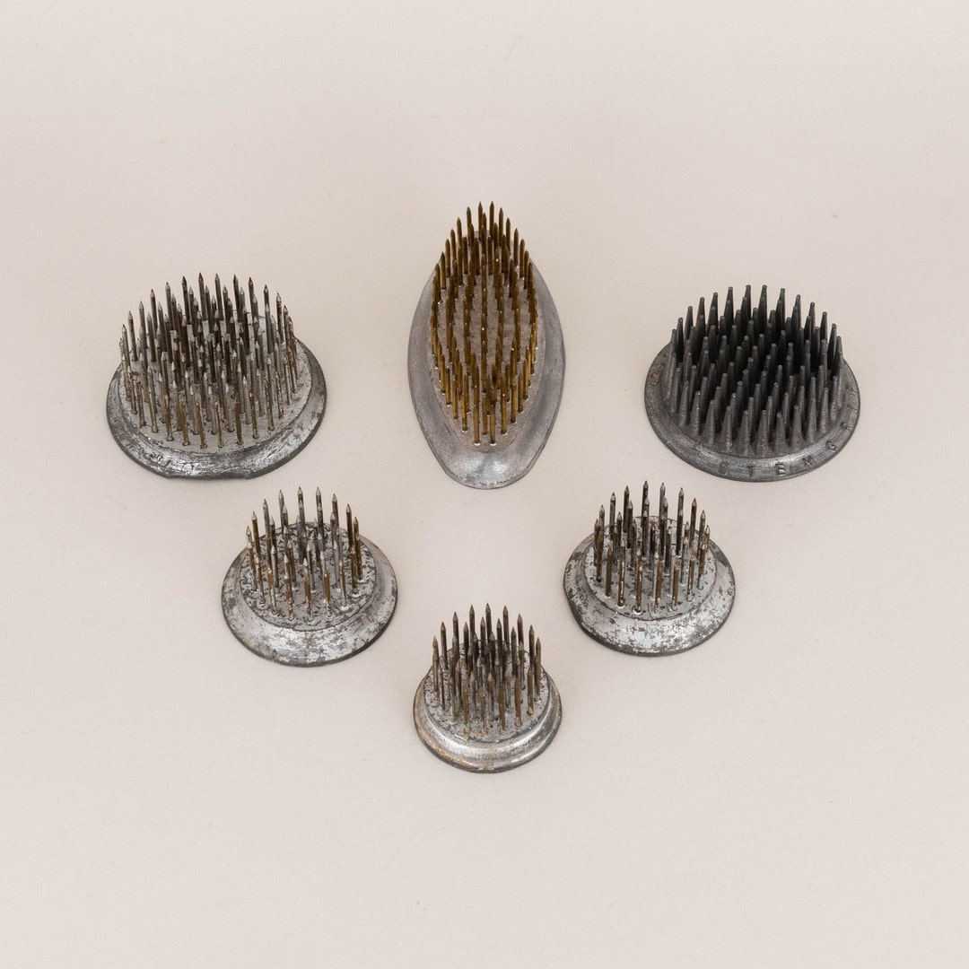 Vintage Cast Metal Spike Pin Flower Frog Sold Individually, Rustic ...