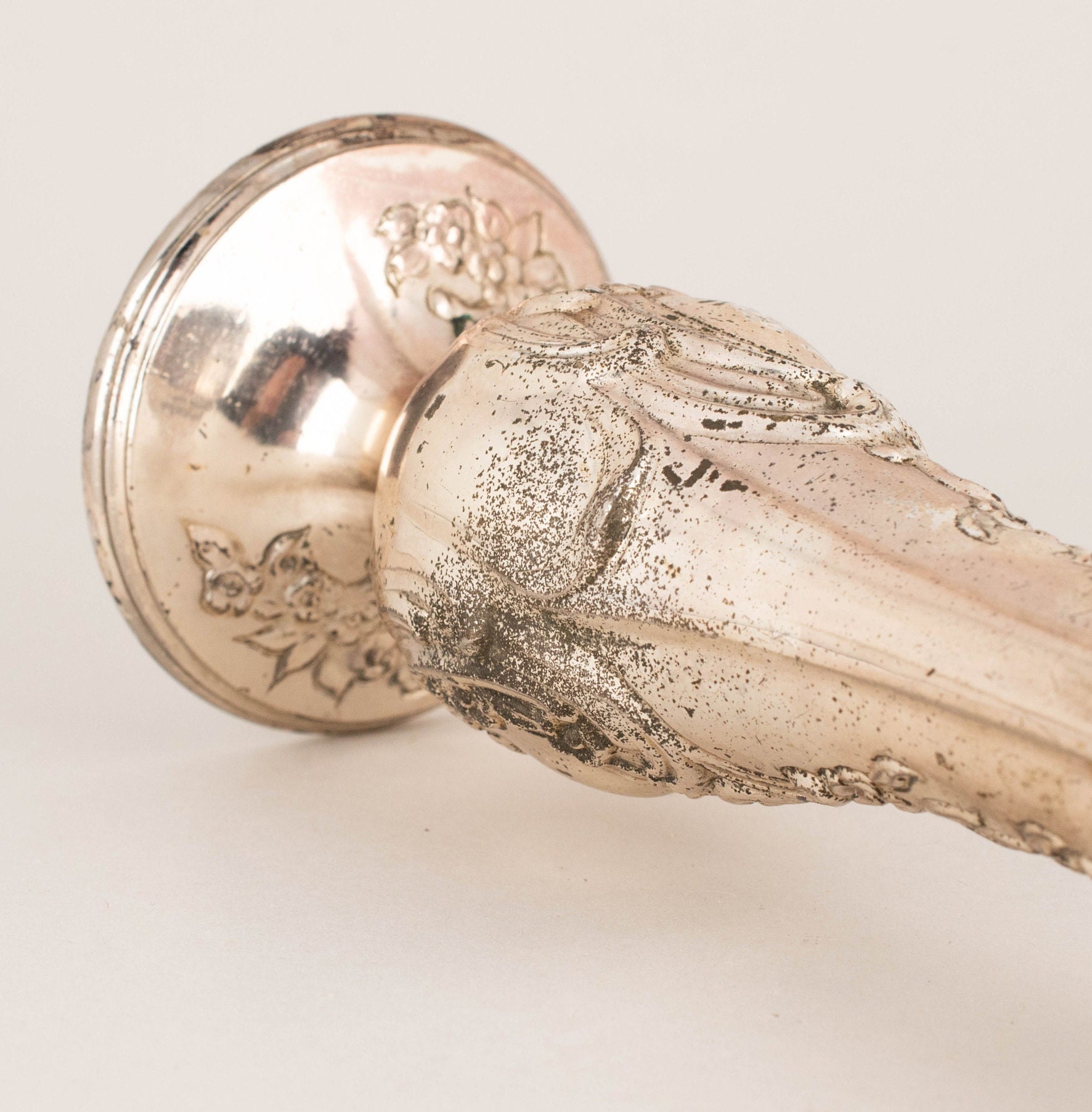 Weighted Silver Plated Bud Vase With Repoussé Floral Design - Japan - Etsy