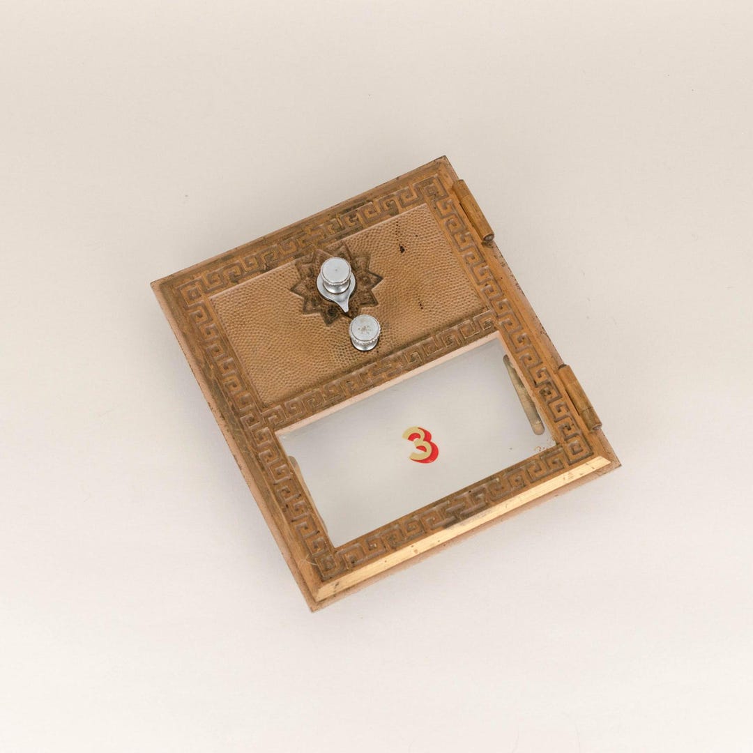 Vintage Brass PO Box Door With Combination Lock - Etsy
