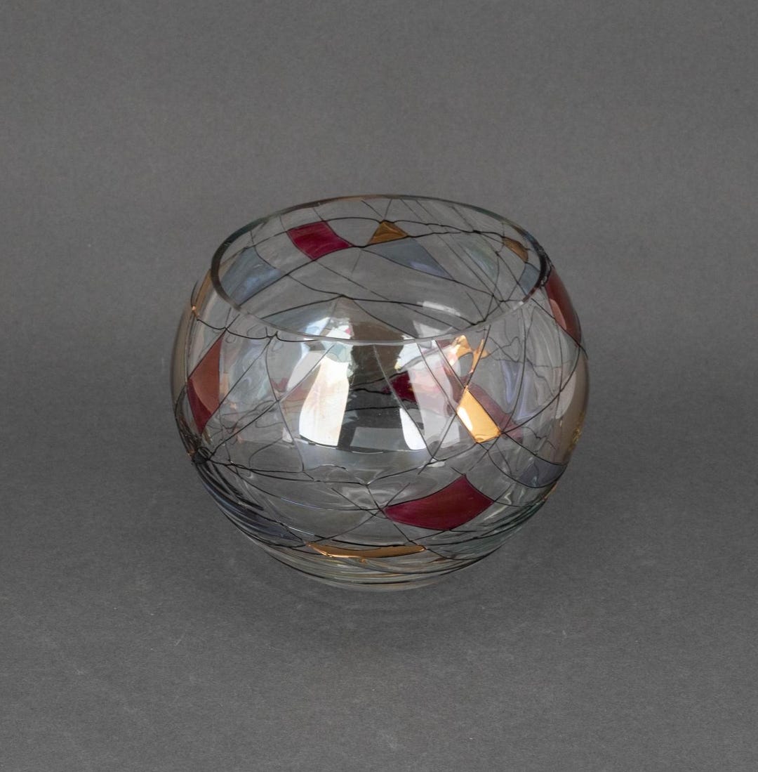 Vintage 1990s Partylite Mosaic Tealight Votive Candle Holder, Romanian ...