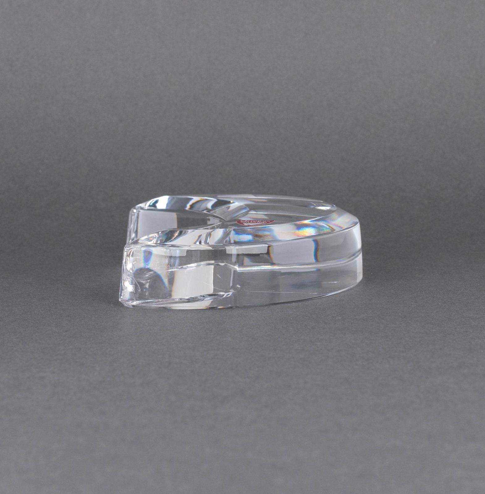 Vintage Orrefors Crystal Crescent Moon Paperweight - Signed, Celestial ...