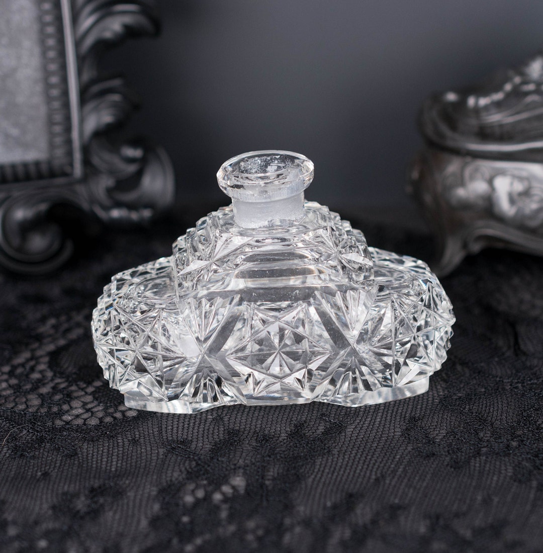 Vintage Czech Cut Glass Perfume Art Deco Perfume Decanter - Etsy