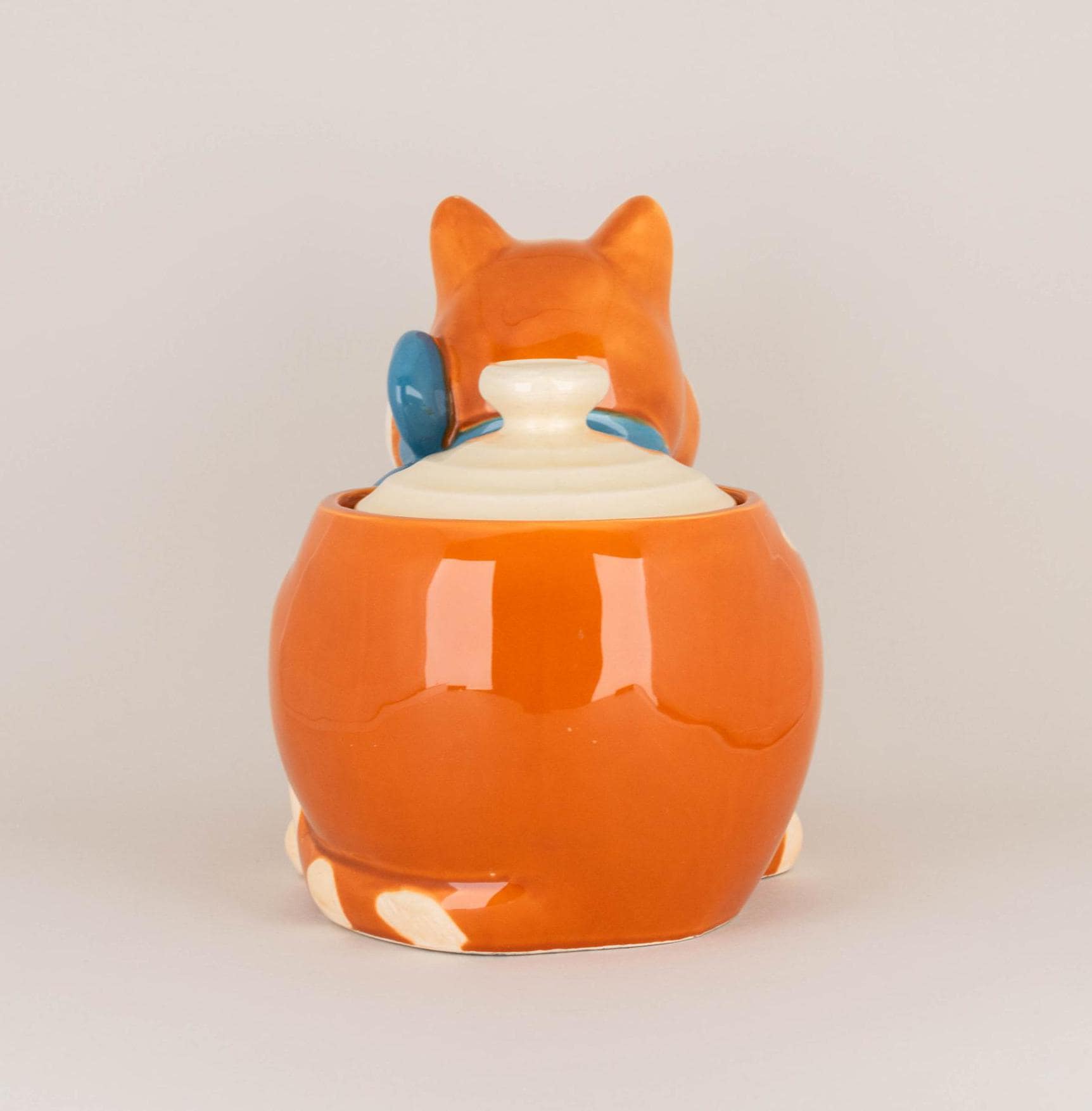 Vintage Orange Cat Cookie Jar With Fat Cheeks and Blue Bandana ...