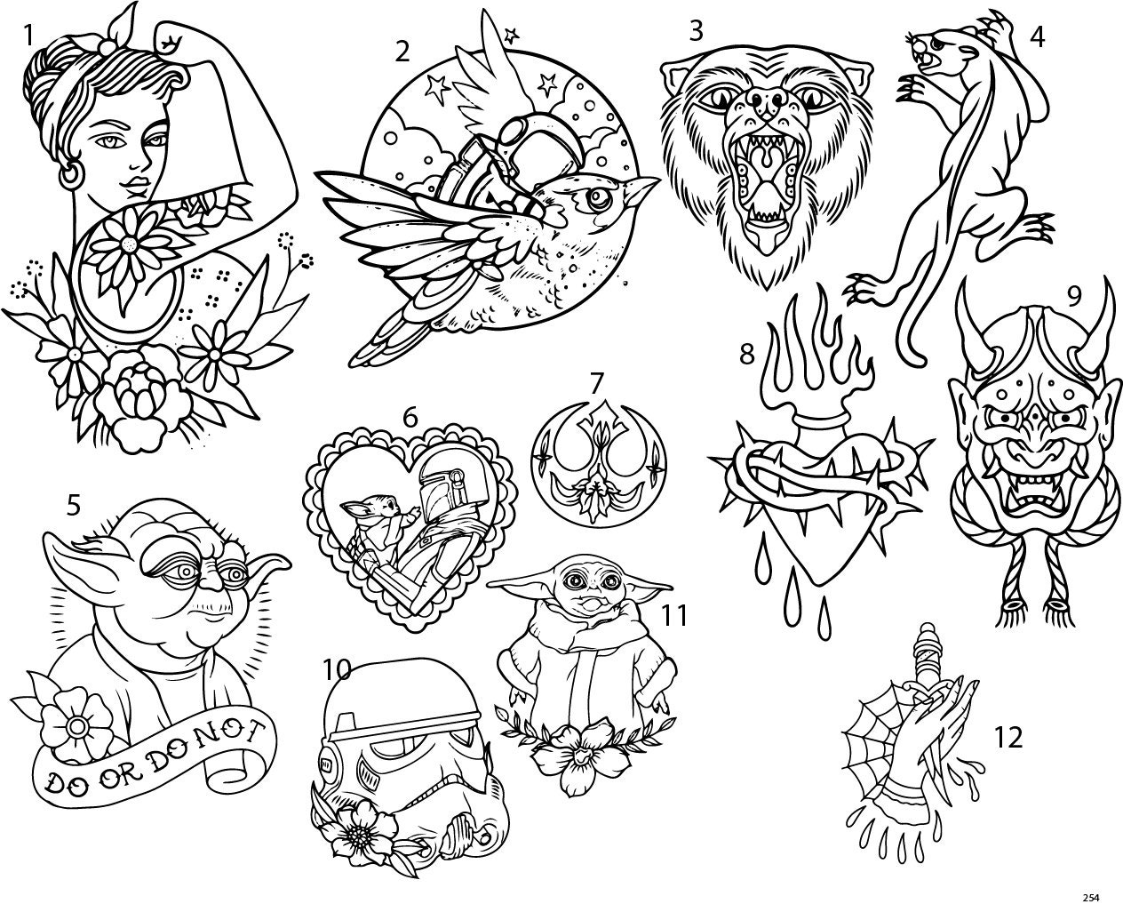 Neo Traditional Owl Outline