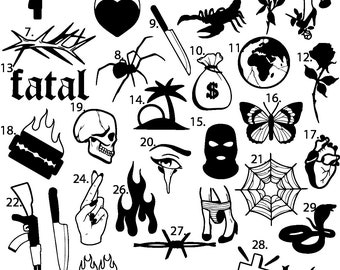 Tattoo Flash Sheet - Etsy