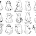 Pre-made Ready to Use Cute Ghost Flash Tattoo Stencils Set of 4 - Etsy