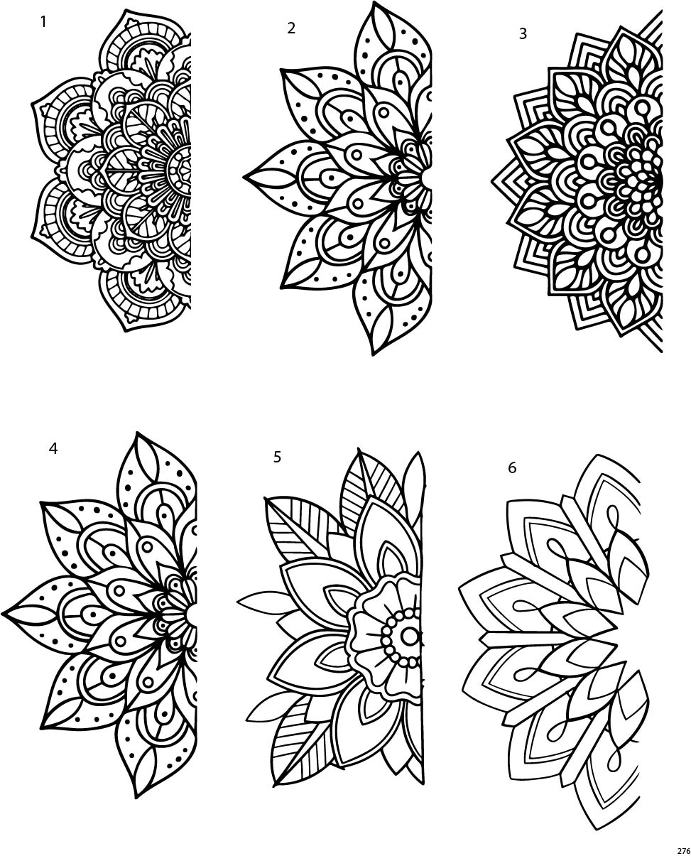 Pre-made Ready to Use Hand Poke Girly Mandala Flash Tattoo Stencils Set ...