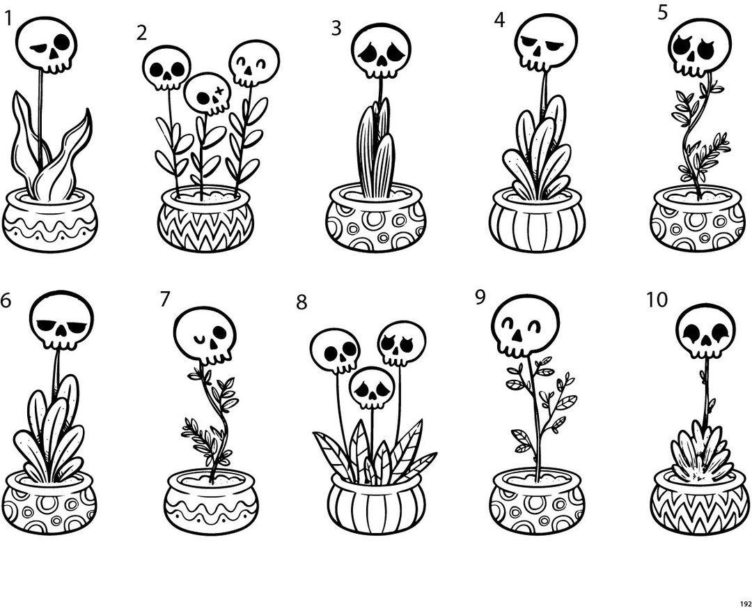 Pre-made Ready to Use Flash Skull Flowers Sunflower Tattoo Stencils Set ...