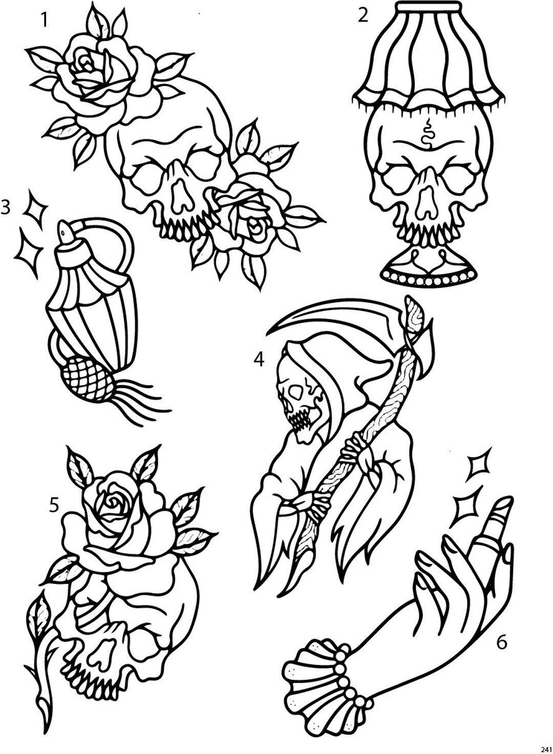 Pre-made Ready to Use Spooky Halloween Witch Scary Flash Tattoo ...