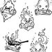 Pre made Ready To Use Flash Tattoo Stencils Set Of 4 Etsy Pre made Ready To Use Flash Tattoo Stencils Set Of 4 Etsy