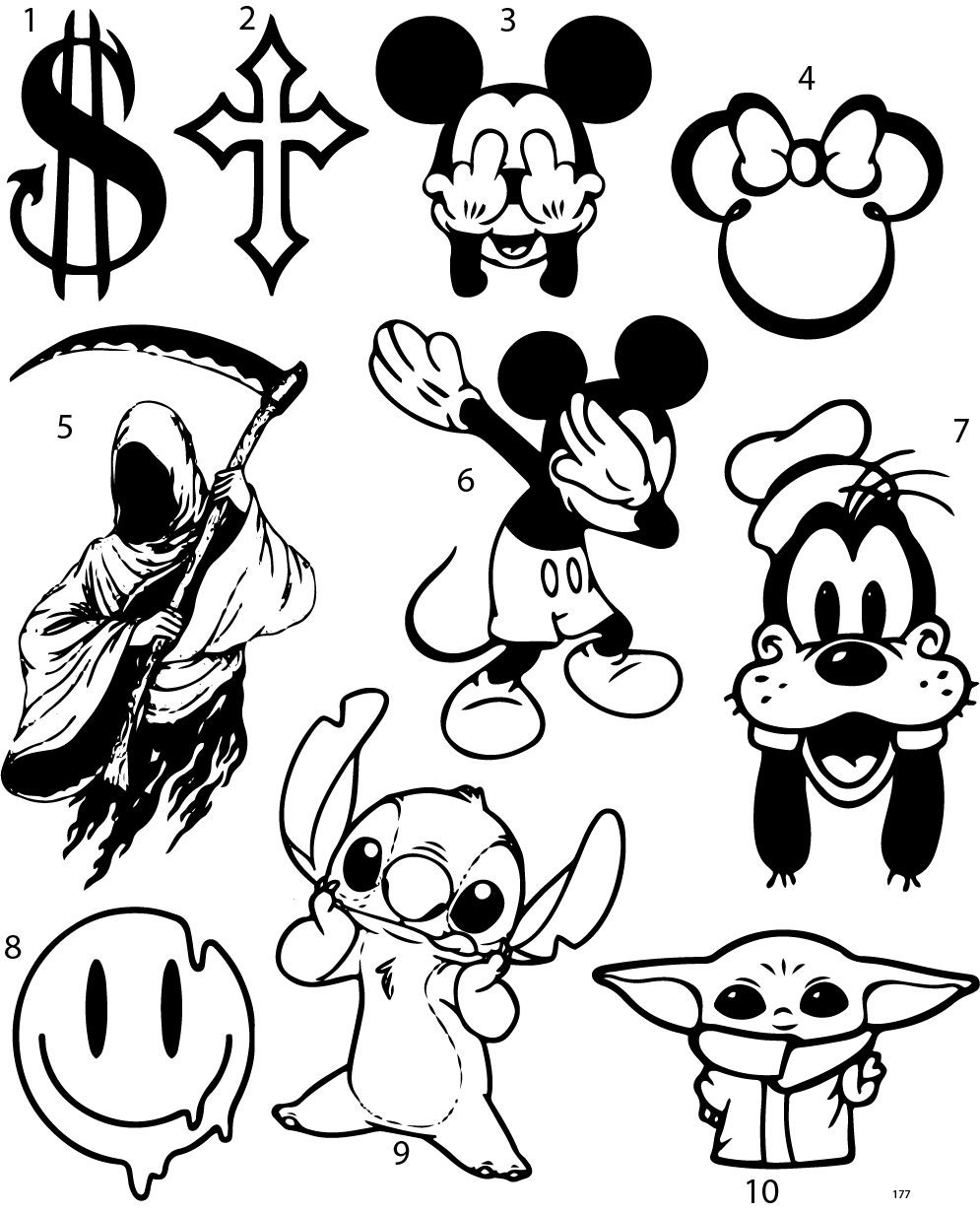 Pre-made Ready to Use Spooky Scary Mickey Goofy Disney Cute - Etsy