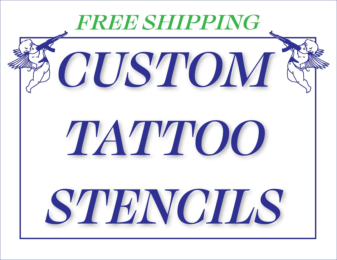 Custom Ready to Use Tattoo Stencil Set of 4 Stencils - Etsy