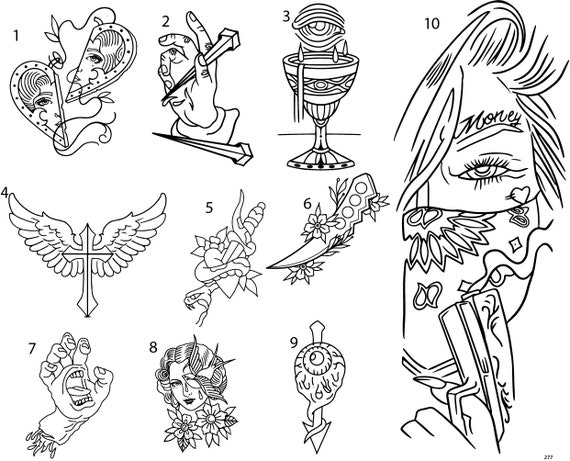 Free Printable Tattoo Flash Sheets