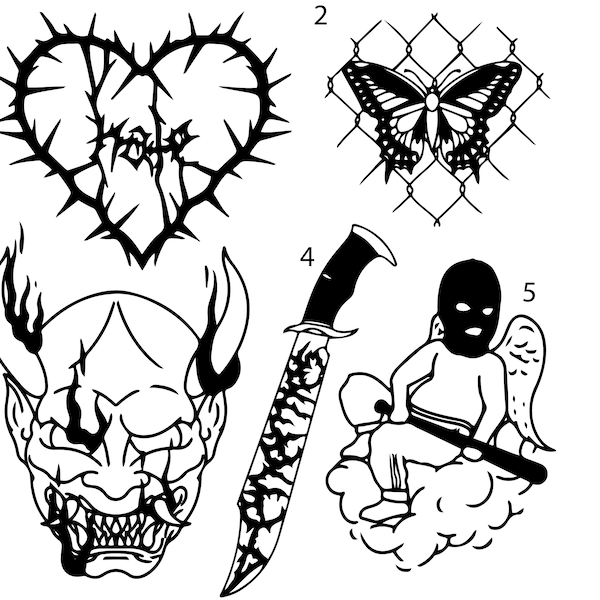 Mens Tattoo Stencils - Etsy