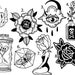 Pre-made Ready to Use Dope Flash Tattoo Stencils Set of 4 - Etsy