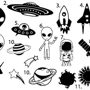 Pre-made Ready to Use Alien / Space Flash Tattoo Stencils Set of 4 - Etsy