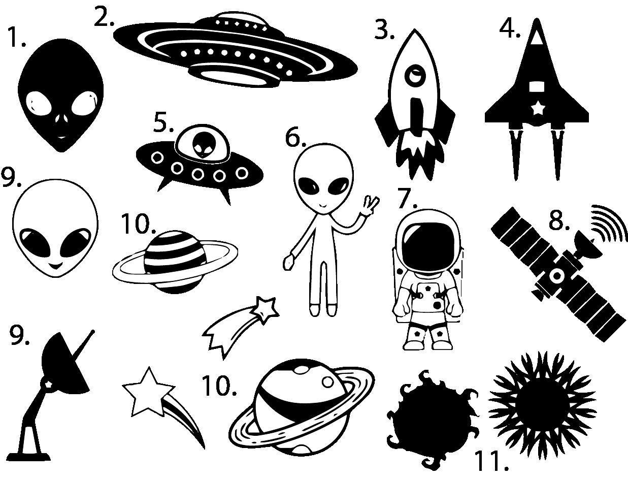 Pre-made Ready to Use Alien / Space Flash Tattoo Stencils Set - Etsy ...