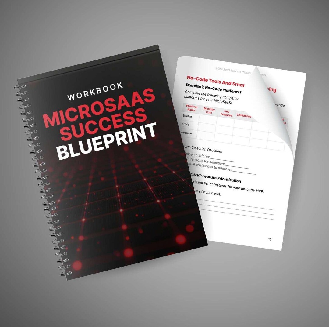 Microsaas Success Blueprint Workbook | Hands-on Guide for Validating & Growing Your Saas ...