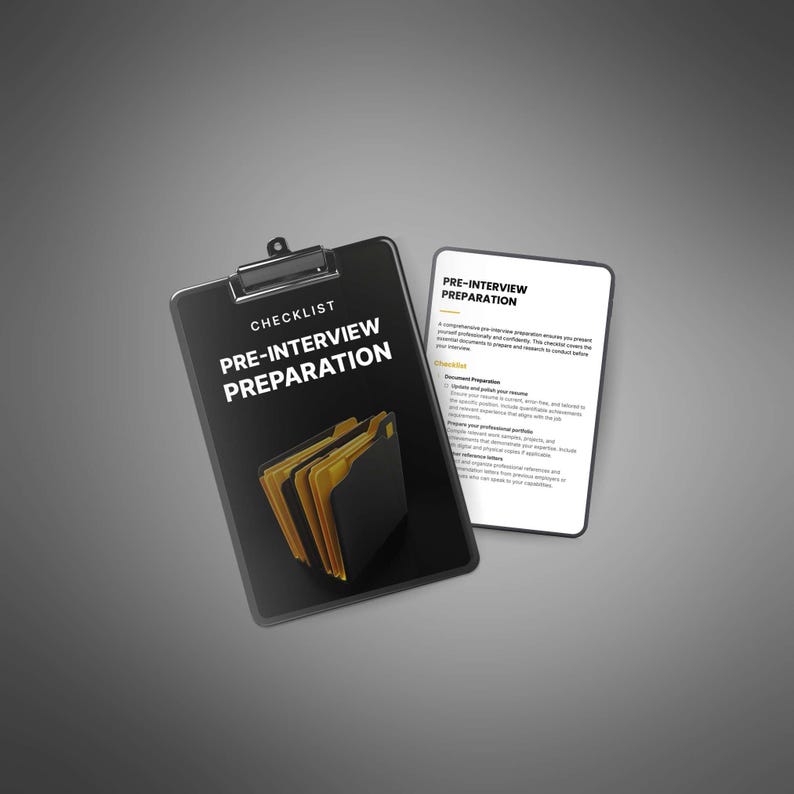 Interview Preparation Checklist: Job Interview Guide (PDF) - Etsy