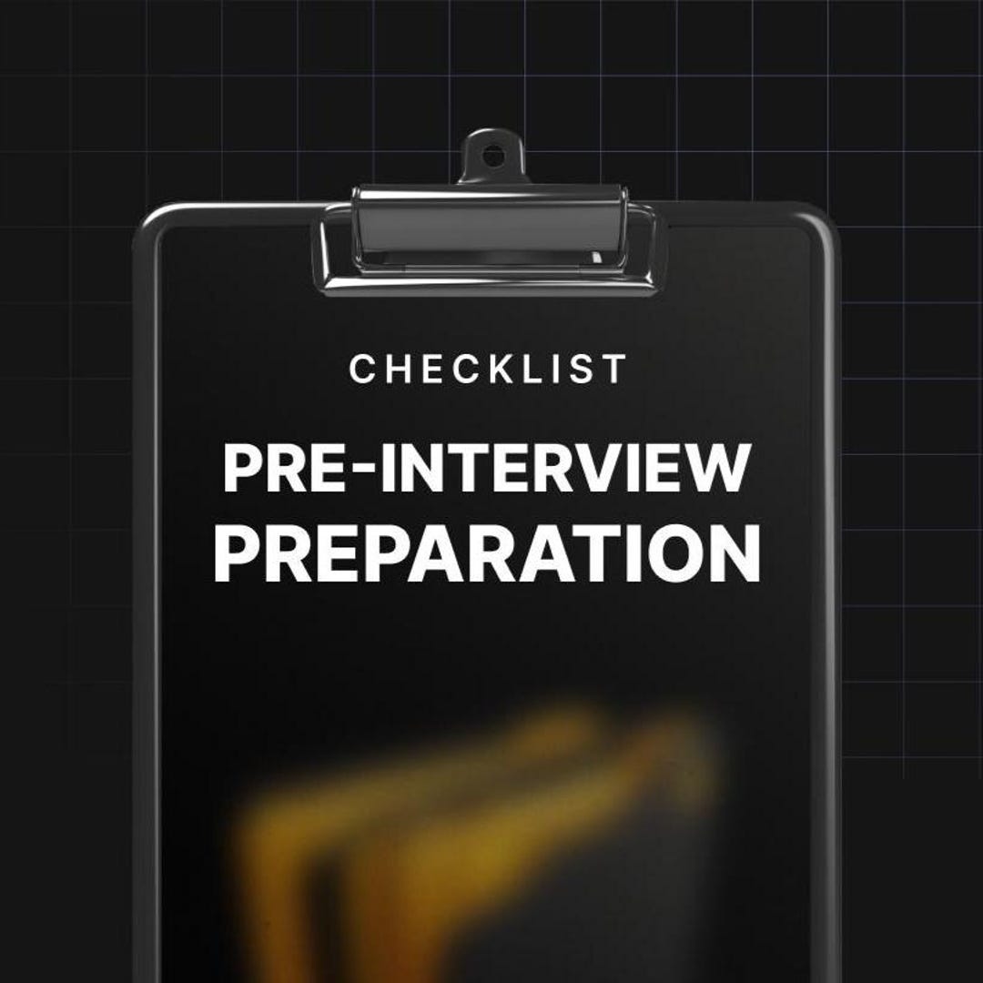 Interview Preparation Checklist: Job Interview Guide (PDF) - Etsy