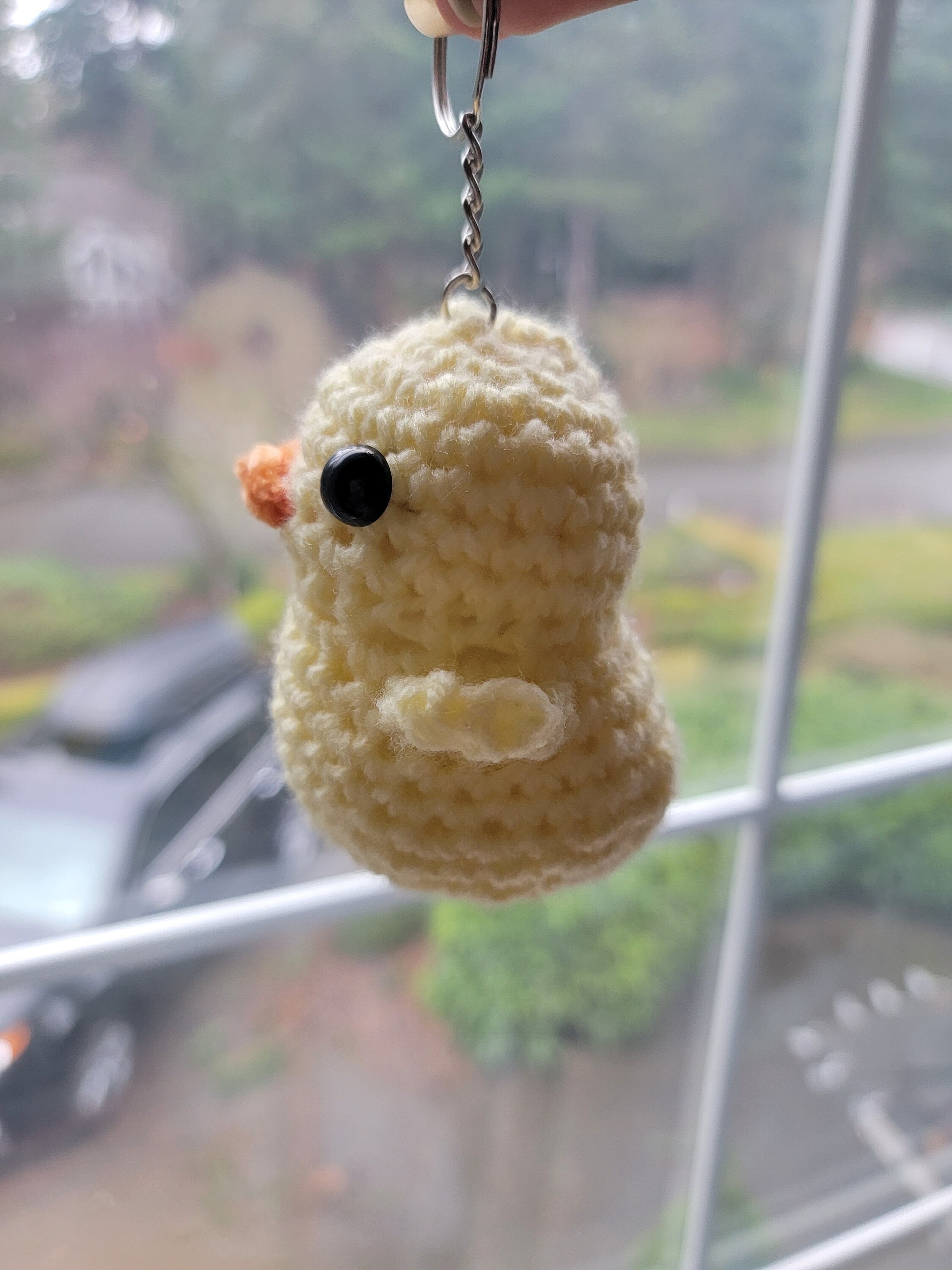 Yellow Duck Crochet Keychain - Etsy