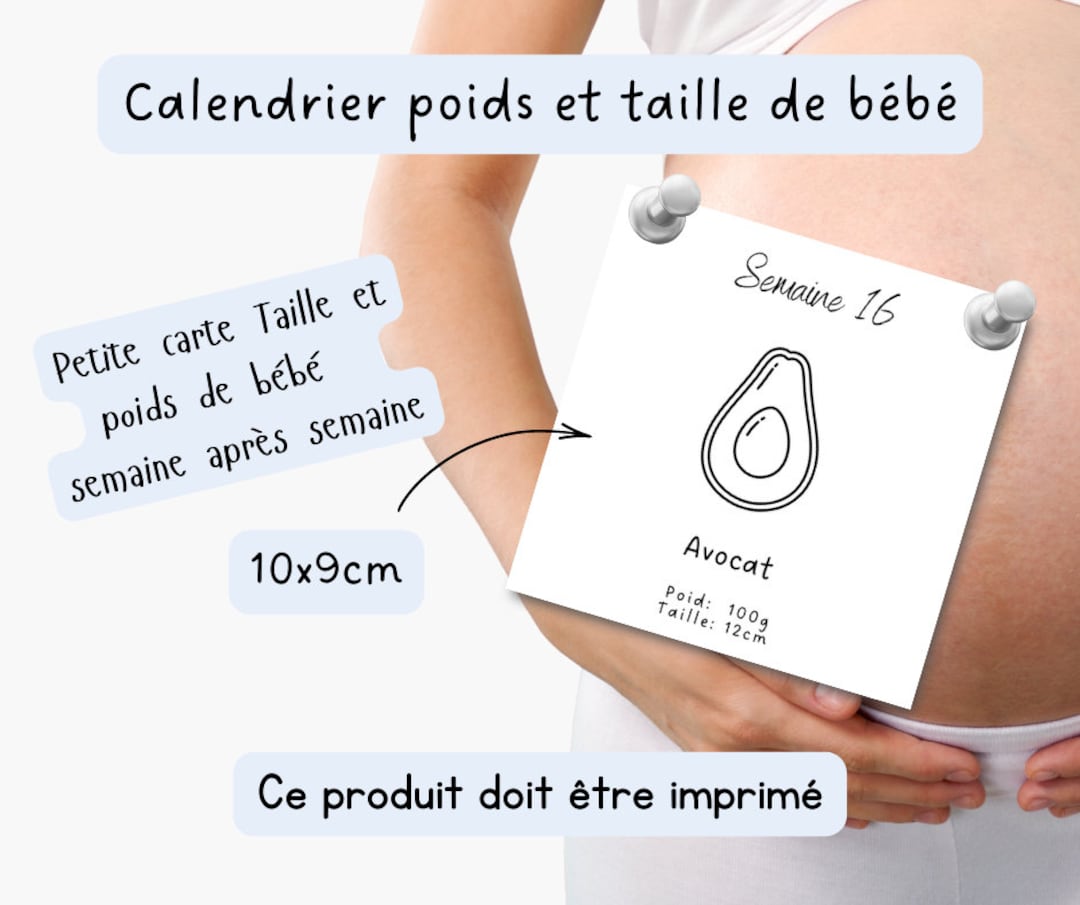 Baby Weight and Height Calendar - Etsy
