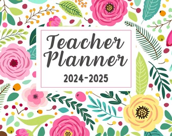 Minimalist Teal Floral All-in-one Teacher Digital Planner - Etsy