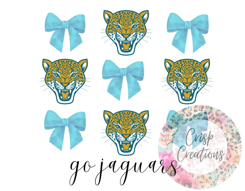 Jaguars and Bows PNG - Etsy