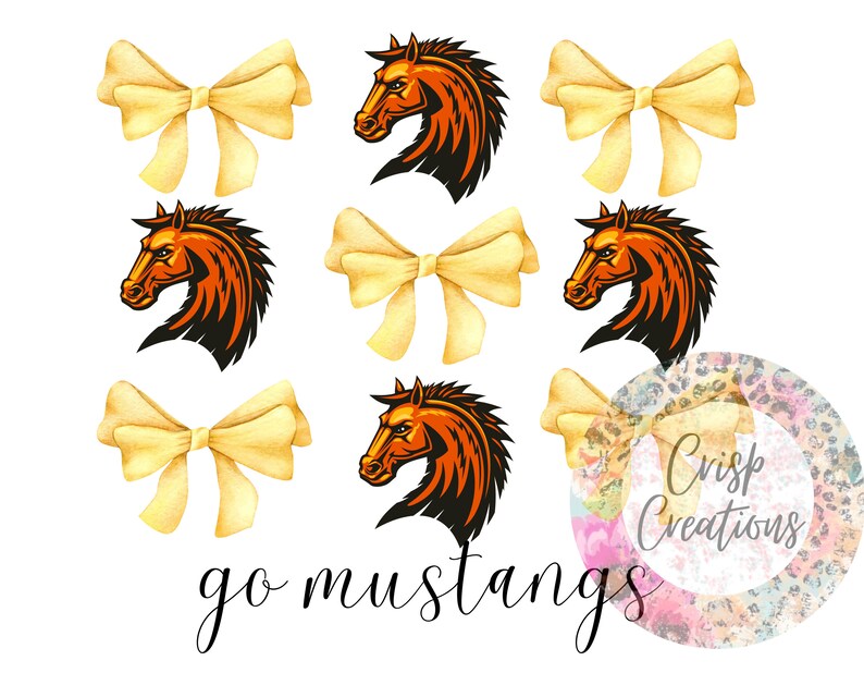 Mustangs and Bows PNG - Etsy