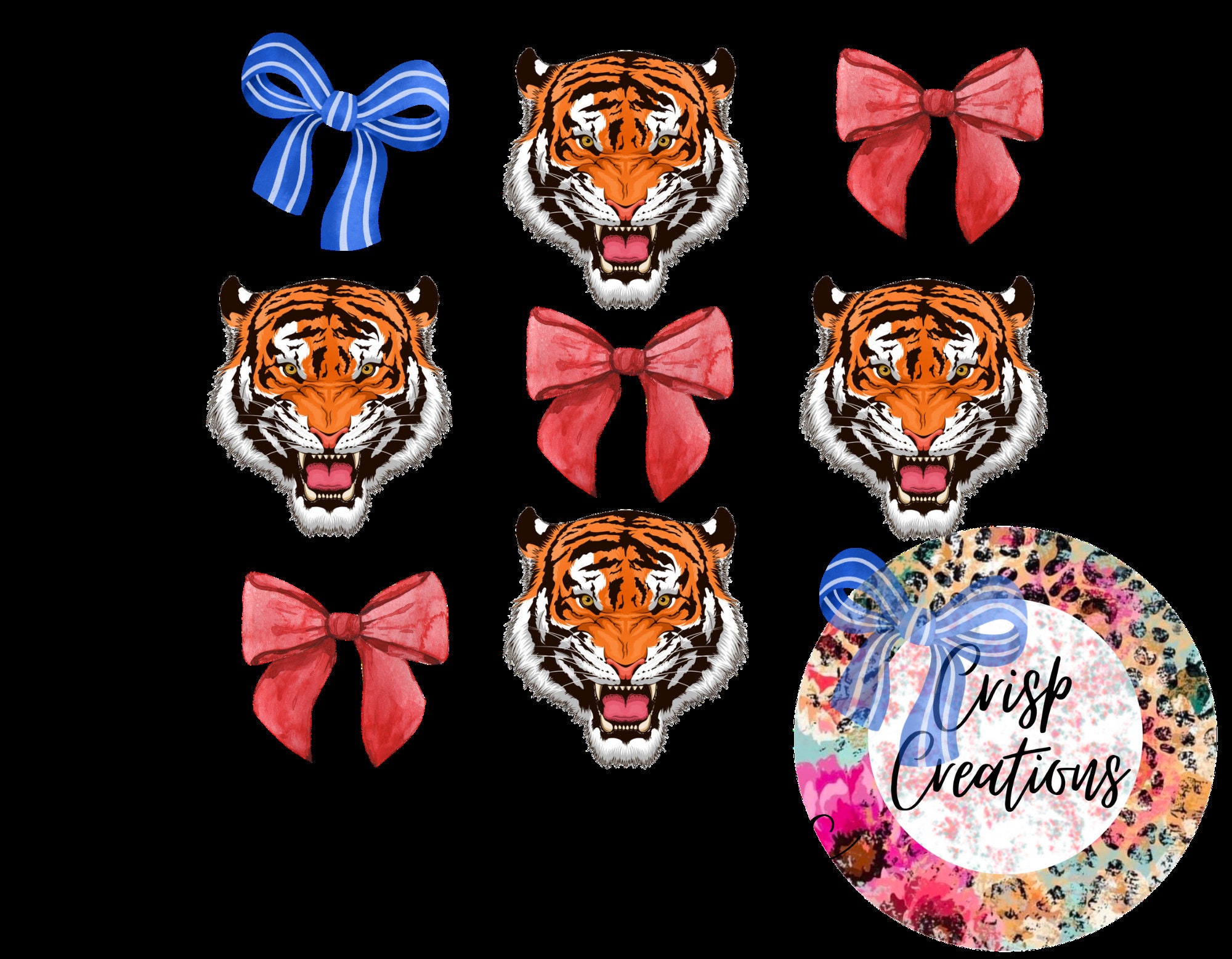 Tigers and Bows PNG - Etsy