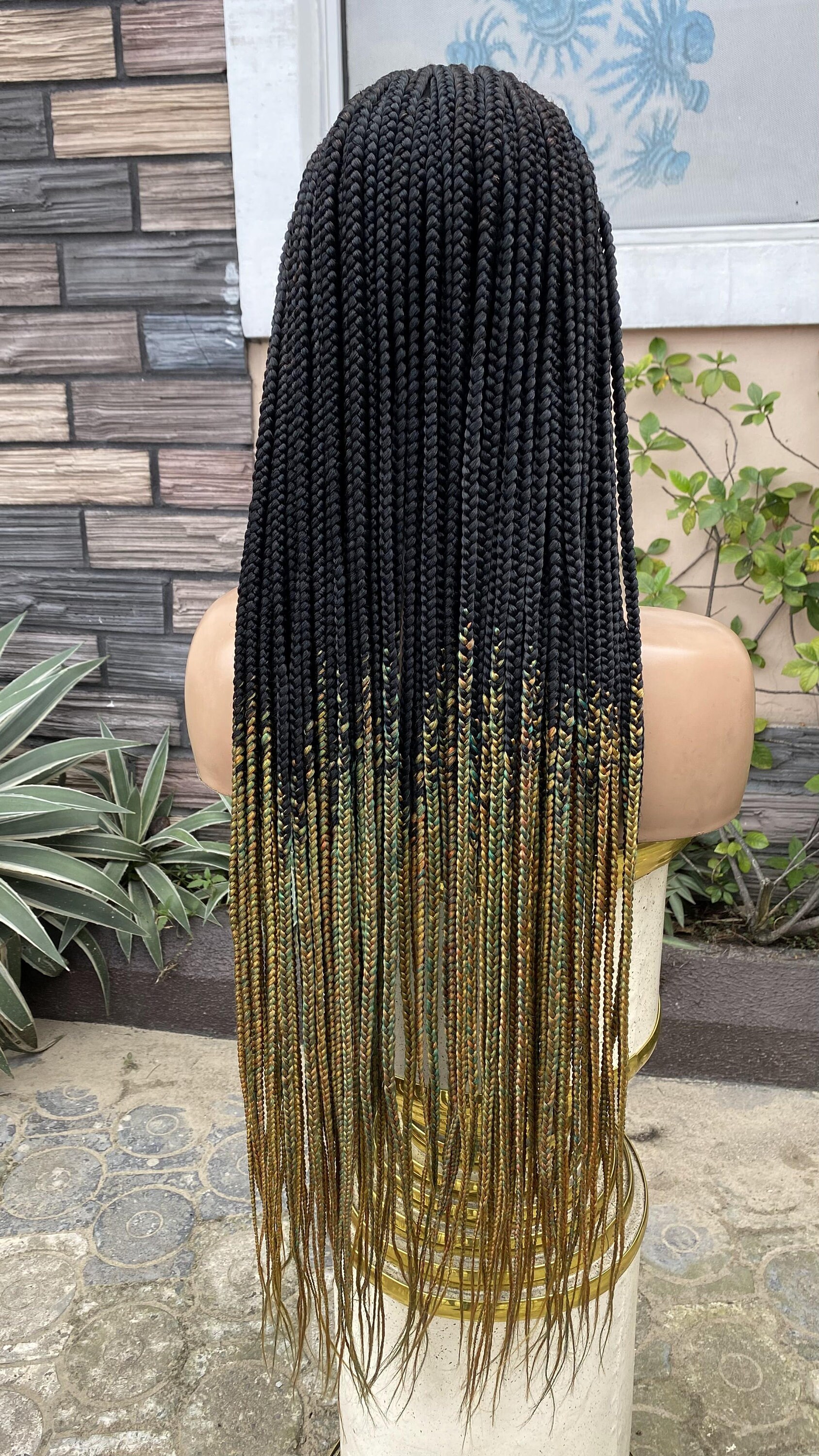 2-steps Ghana Weaving Braids With 13x4 Frontal Fulani Braids - Etsy