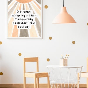 Christian Affirmations for Kids Wall Art Set, Children Bible ...