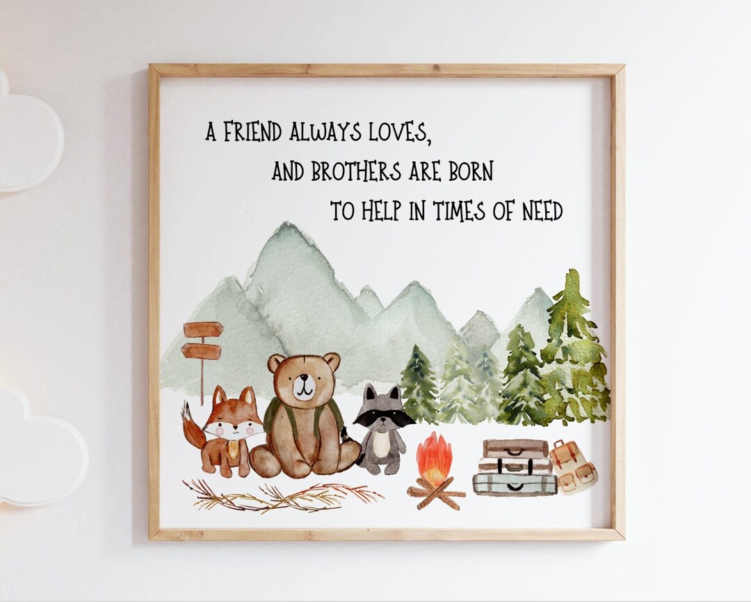 New Brother Printable Wall Art, Boy Scout Gift, Christian New Baby Boy ...