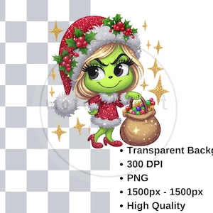 Girl Grinch PNG, Christmas Grinch PNG, Cute Christmas Shirt, Grinch ...