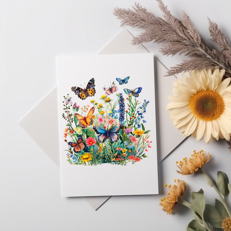 Butterfly Garden Clipart, Garden Flowers Clipart, Transparent ...