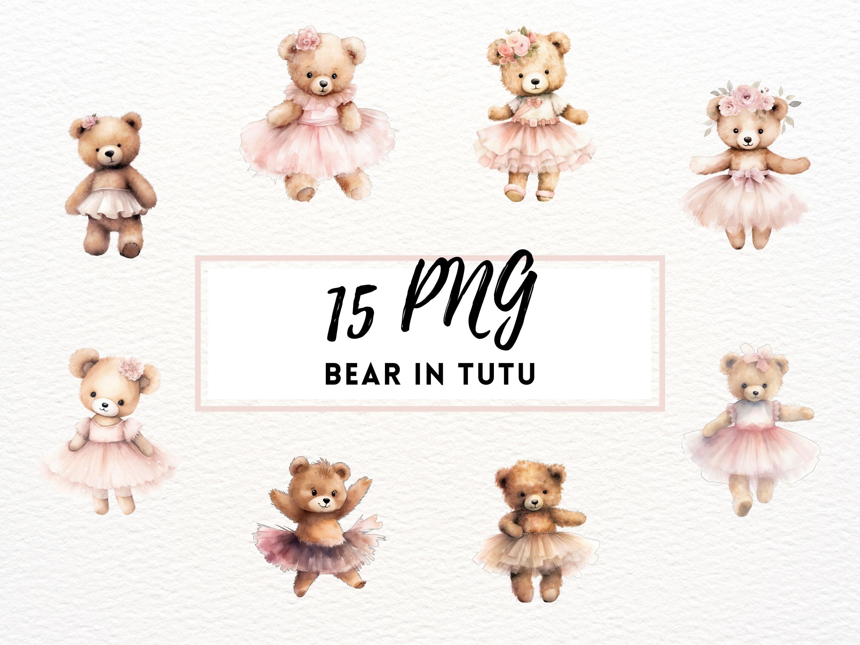 Pink Teddy Bear Clipart Dancing Teddy Bear Cute Bear PNG Baby Bear ...