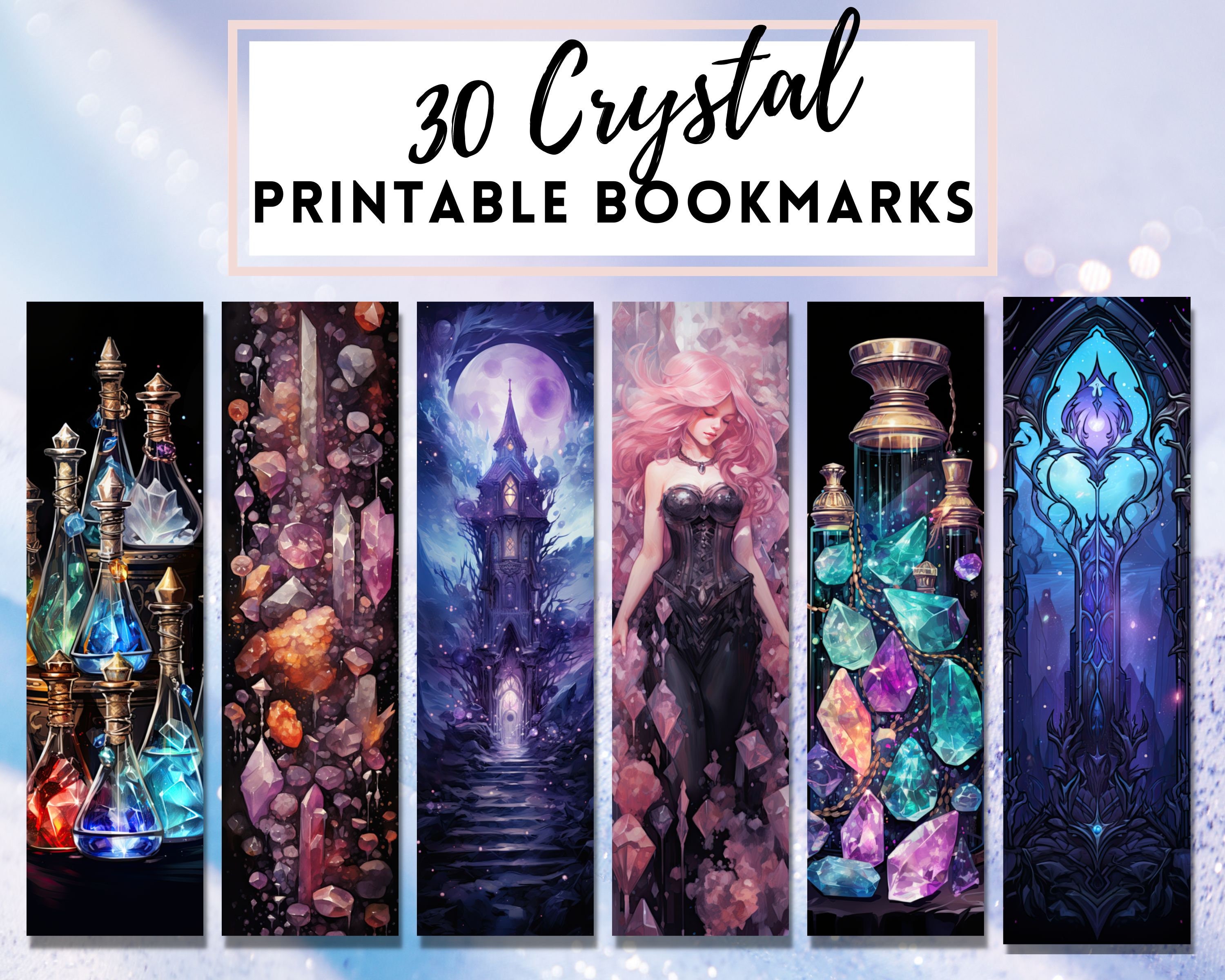 Digital Printable Bookmarks Bookmark Designs Fantasy Bookmarks Bookmark ...