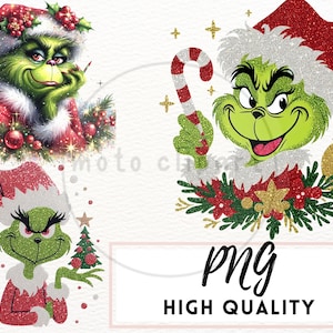 Funky Grinch PNG, Christmas PNG, Cute Christmas Shirt, Grinch Digital ...