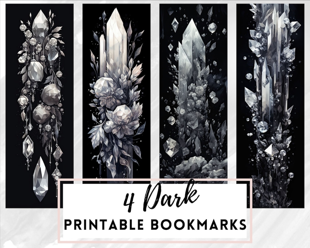 PRINTABLE Dark Bookmarks Sublimation | Digital Bookmark Designs ...