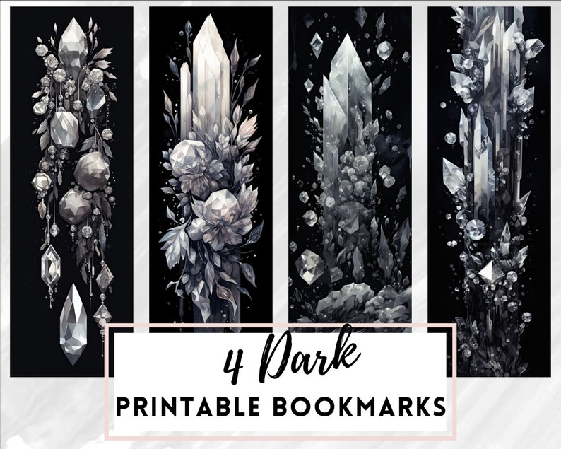 PRINTABLE Dark Bookmarks Sublimation | Digital Bookmark Designs ...