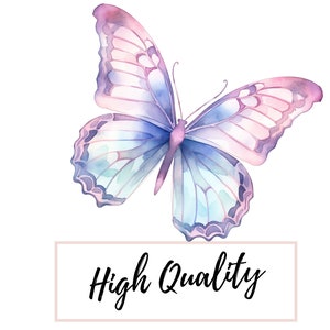 Pastel Butterfly, Pastel Butterflies Clipart SET, Transparent PNG ...