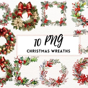 Watercolor Christmas Clipart, Christmas BUNDLE, Ornaments, Trees ...