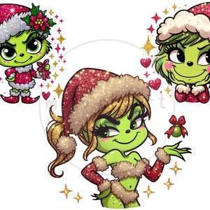 Girl Grinch PNG, Christmas Grinch PNG, Cute Christmas Shirt, Grinch ...