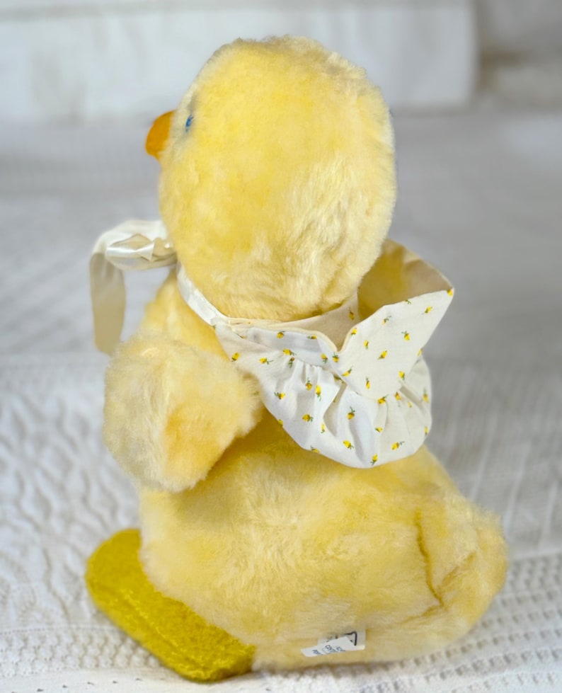 Vintage Bantam Duck Plush: Yellow Roly Poly Baby Toy With Bonnet - Etsy