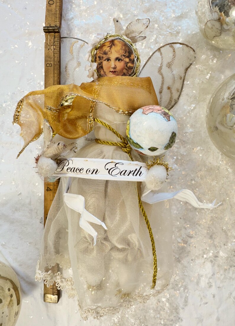 Mark Roberts Angel Ornament: Victorian Christmas Spun Cotton Angel With ...