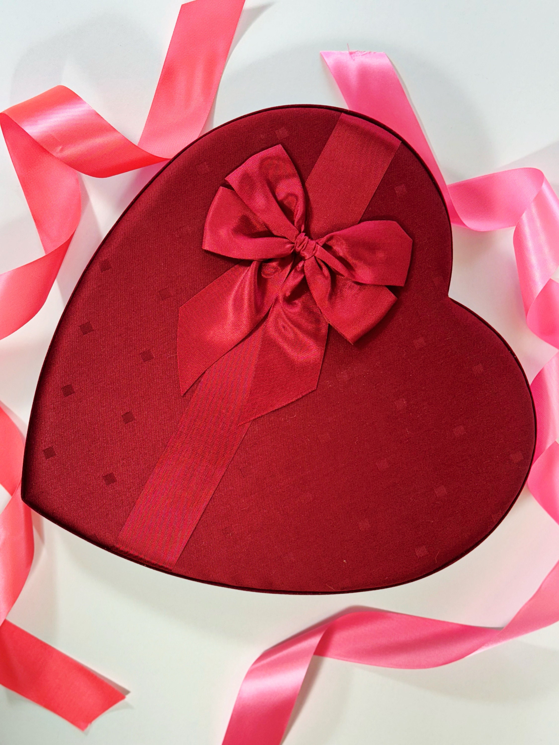 1990s Vintage Sees Candies Box is the burgundy Check Heart for 2lbs of ...